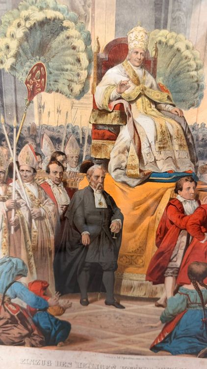 Vintage Farbdruck Papst Pius IX. im Goldrahmen Vintage (D'occasion) à ...