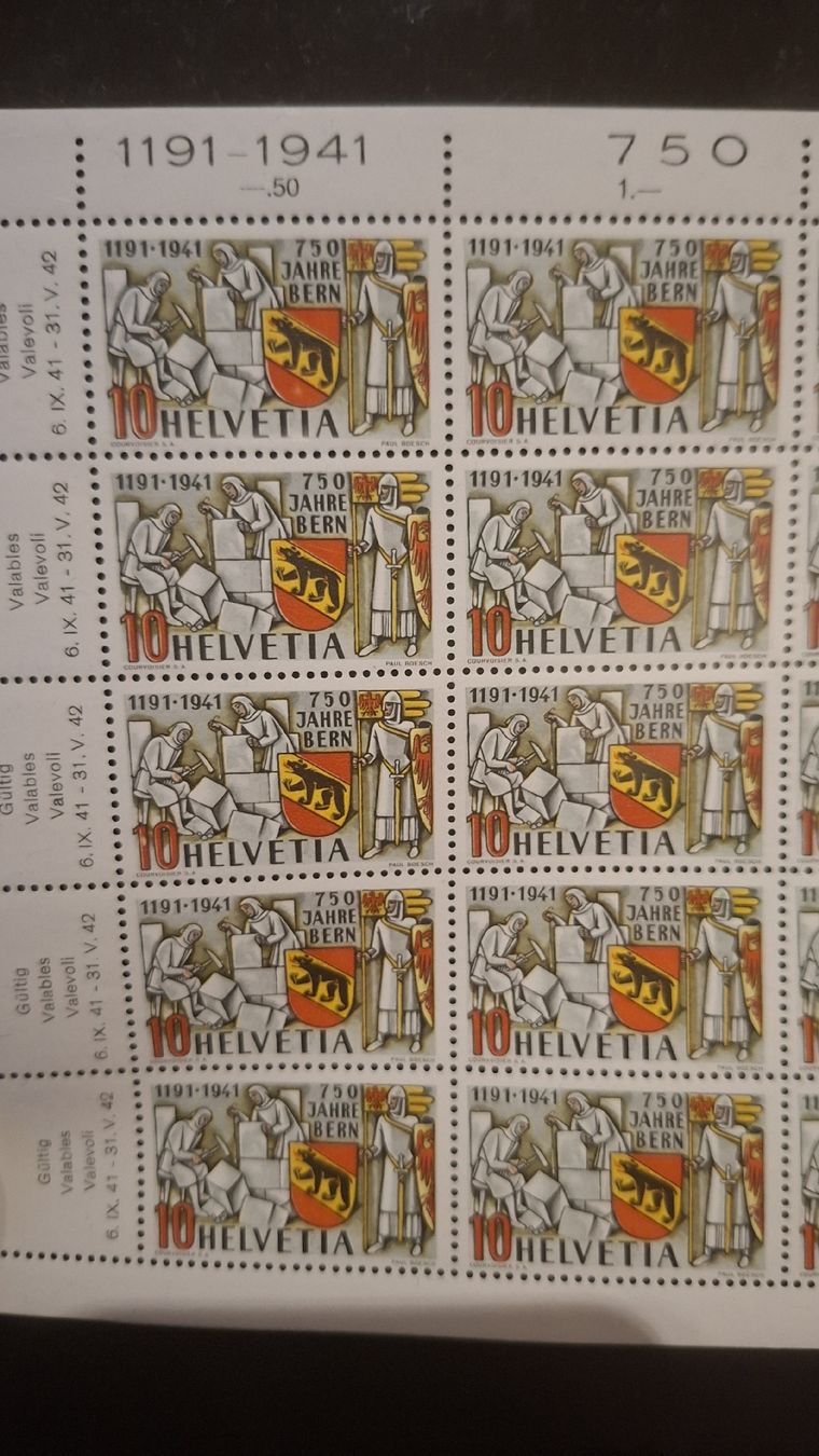 750 Jahre Bern Bogen A111 Spinne auf dem Hammer / Pf ++++ (Gebraucht ...