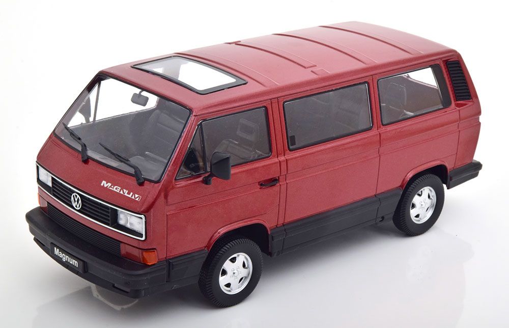 VW T3 MULTIVAN MAGNUM 1987 ROT METALLIC 1:18 KK-SCALE (Neu und ...
