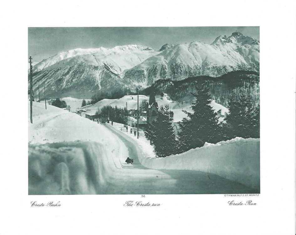 Vintage, Albert Steiner, St. Moritz / O. Rutz, Cresta-Run (Gebraucht ...