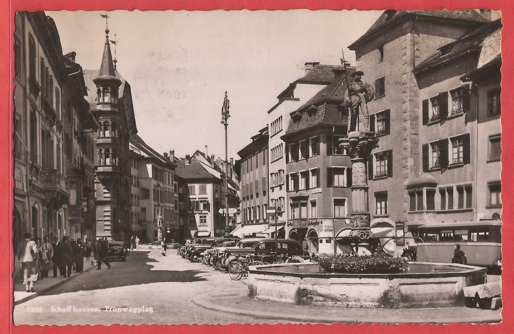 Schaffhausen - Oldtimer auf Fronwagplatz - 1945 | Kaufen auf Ricardo