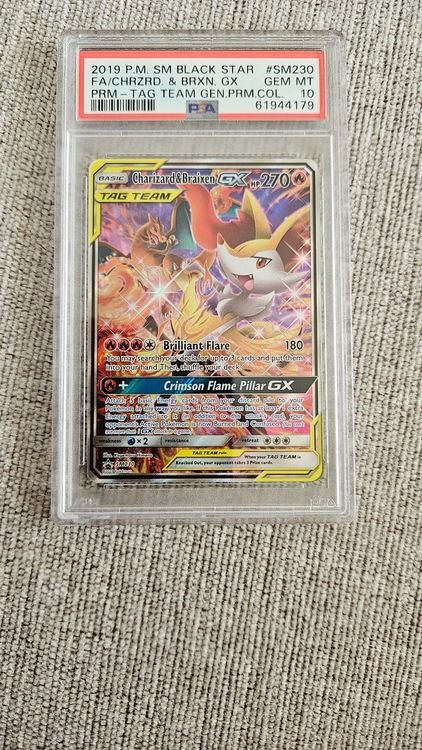 Pokemon - Charizard&Braixen GX - #SM230 - PSA 10 | Kaufen auf Ricardo