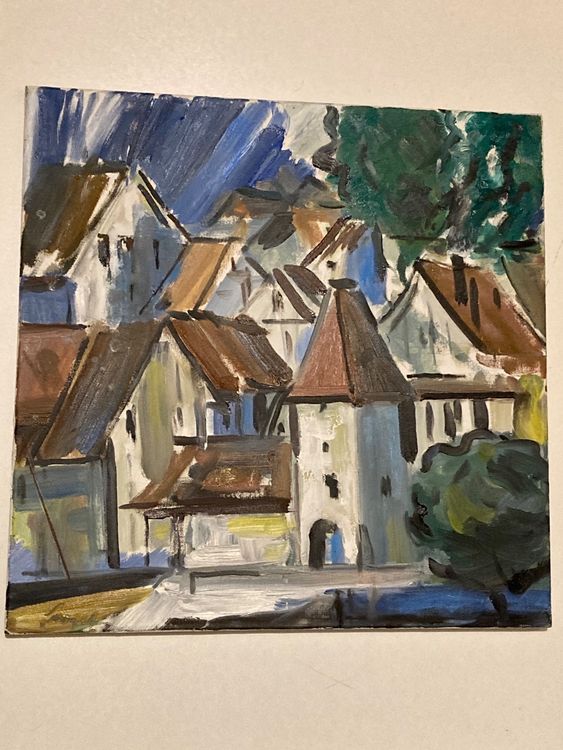 Eventuell Rover Anthony Feyer (1966) Landschaftsgemälde Dorf | Kaufen ...