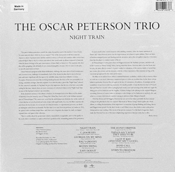 The Oscar Peterson Trio – Night Train - Verve - NEW 2023 Re | Kaufen ...