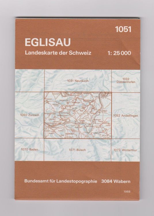 EGLISAU 1051 Landeskarte der Schweiz (Gebraucht) in Würenlingen für CHF ...