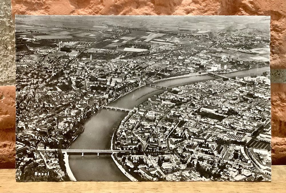 Alte Foto AK Basel Luftaufnahme - Rheinbrücken - Flugfoto (Gebraucht) in Root für CHF 1 – mit ...