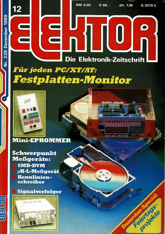 ELEKTOR Nr. 228 Dez 1989 PC/XT/AT Festplatten Monitor | Kaufen auf Ricardo