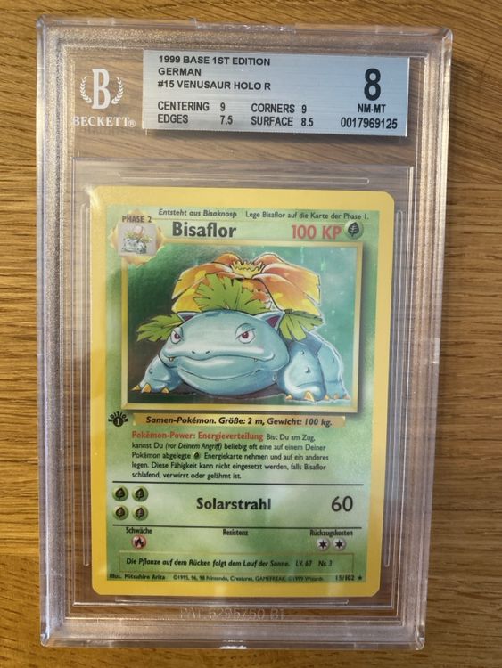 Pokemon Bisaflor Base Set 1.Edition Holo BGS 8 (Neu (gemäss ...