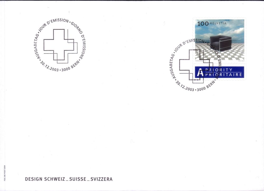 2003 FDC Design-Klassiker Schweiz KW 12.00 (Gebraucht) in Eggersriet für CHF 1 – mit Lieferung ...
