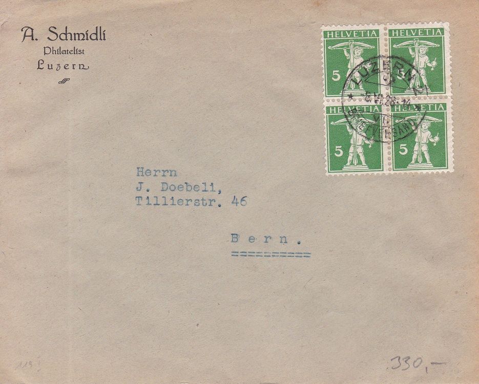 CH Brief mit Tellknabe Viererblock Nr. 119 ! | Kaufen auf Ricardo