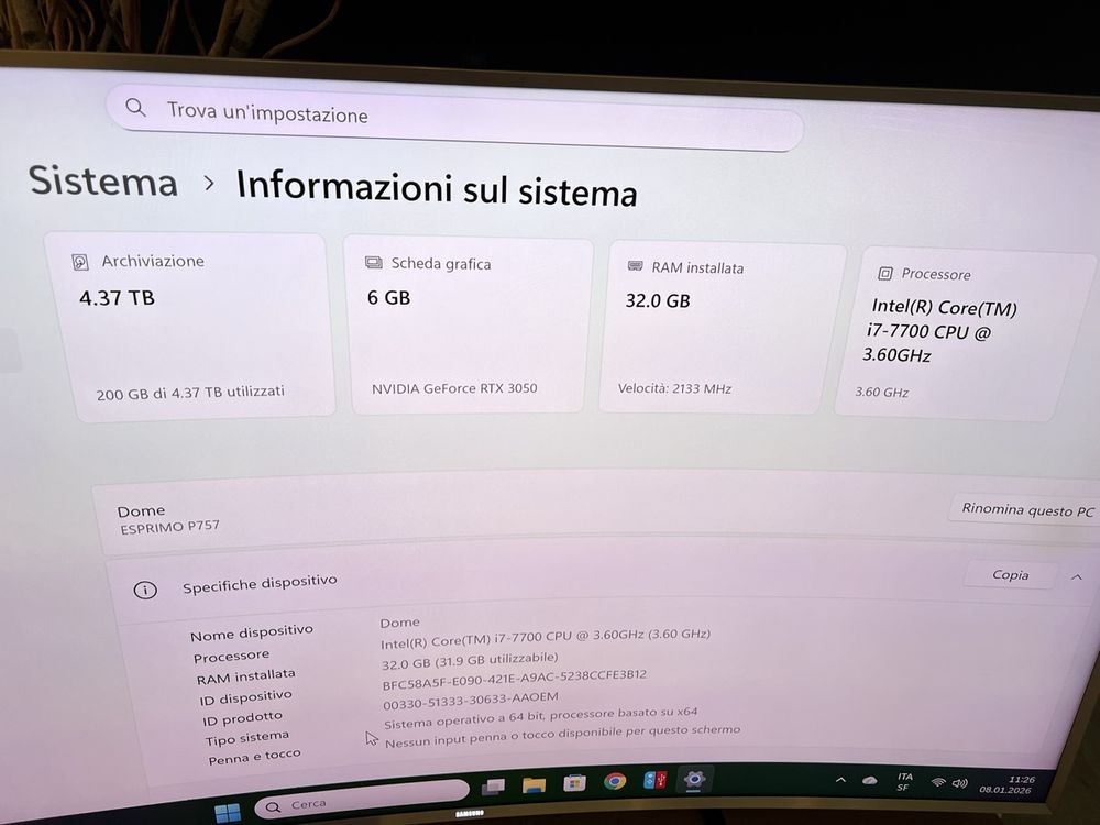 Ultimate Workstation & Gaming | RTX 3050 | 32GB RAM | 4.5 T (Usato) a ...