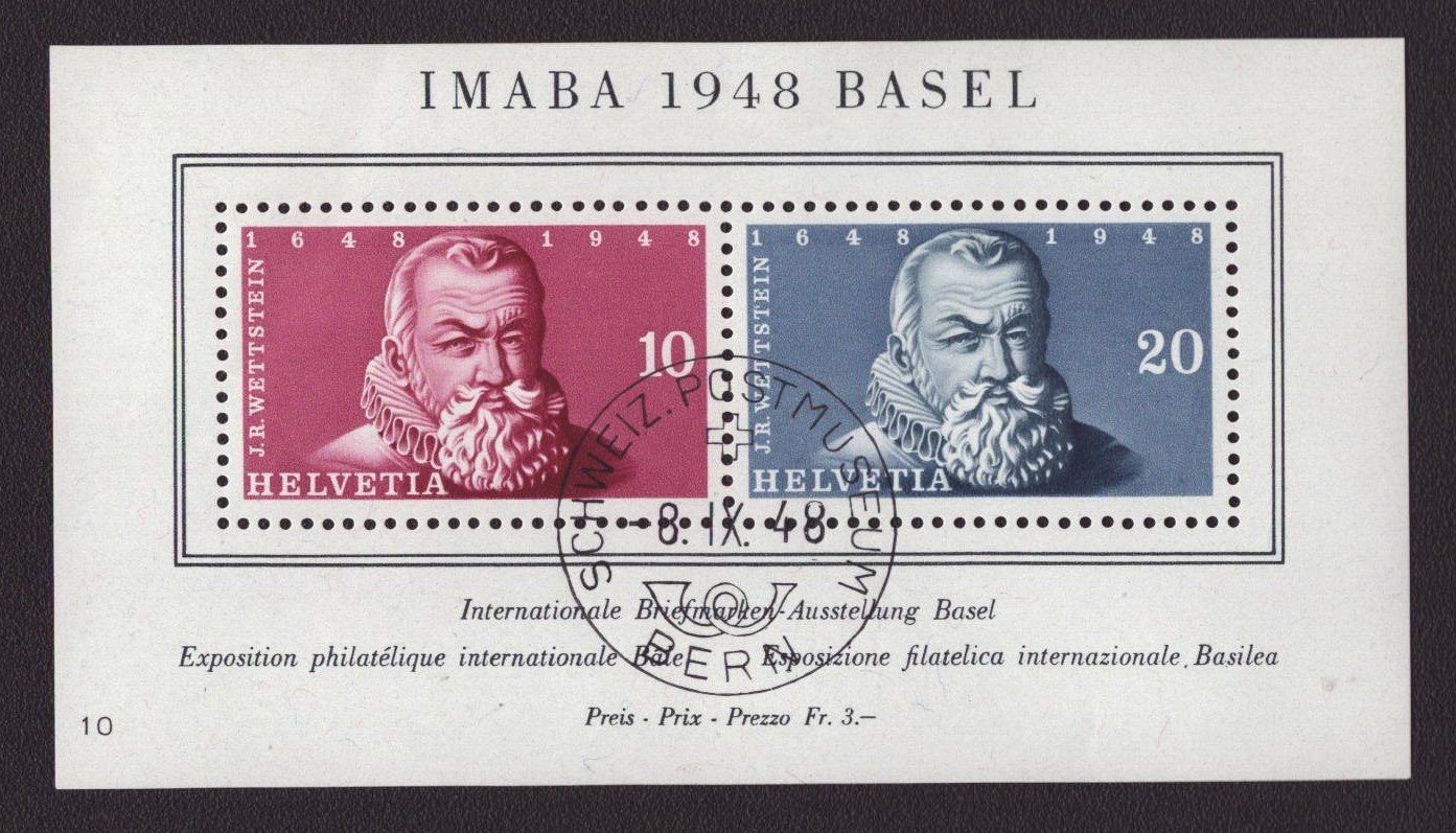 1948 W31 bloc oblitération Postmuseum (D'occasion) à Delémont pour CHF ...