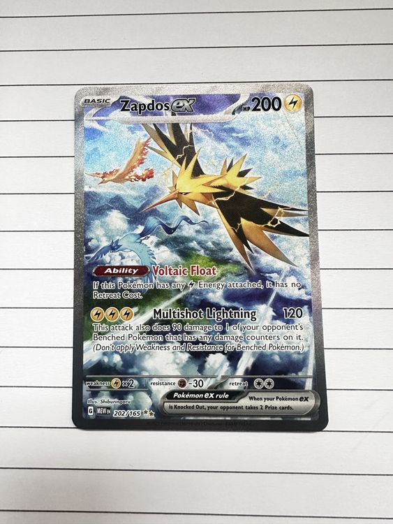 Zapdos ex- Pokémon 151 202/165 - ULTRA RARE (Neu (gemäss Beschreibung ...
