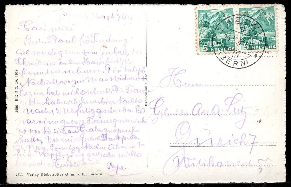 Zäziwil Zum Weissen Rössli 1944 Kaufen Auf Ricardo