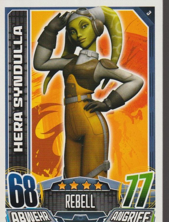 TCG Card # 3 HERA SYNDULLA STAR WARS REBEL ATTAX Topps | Kaufen auf Ricardo