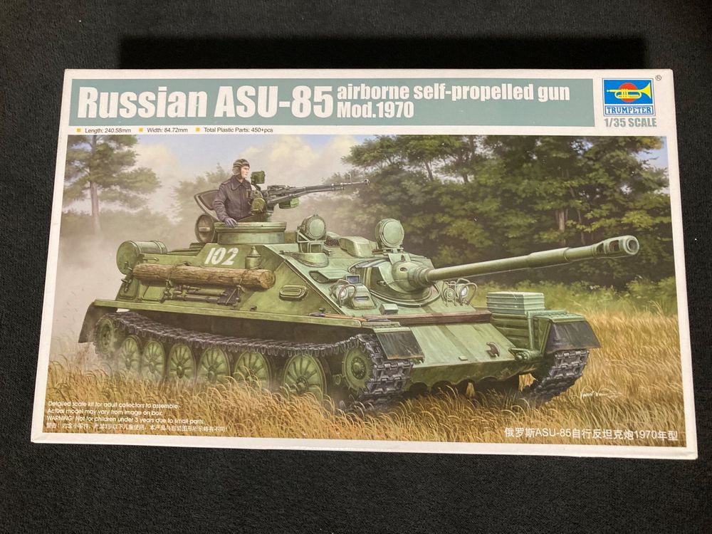 Russian ASU-85 airborne self-propelled gun von Trumpeter (Neu und ...