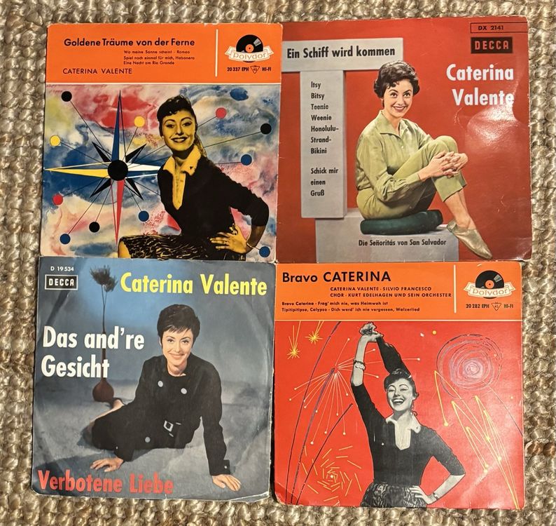 4 x Caterina Valente EPs / Single Top Hits 50er 60er (Gebraucht) in Basel für CHF 8 – mit ...