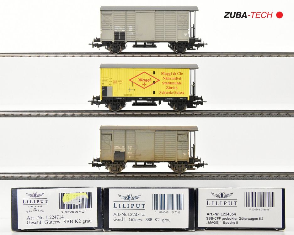 Liliput 3x Gedeckte Güterwagen der SBB H0 GS mit OVP (Gebraucht) in St. Gallen für CHF 32 – mit ...