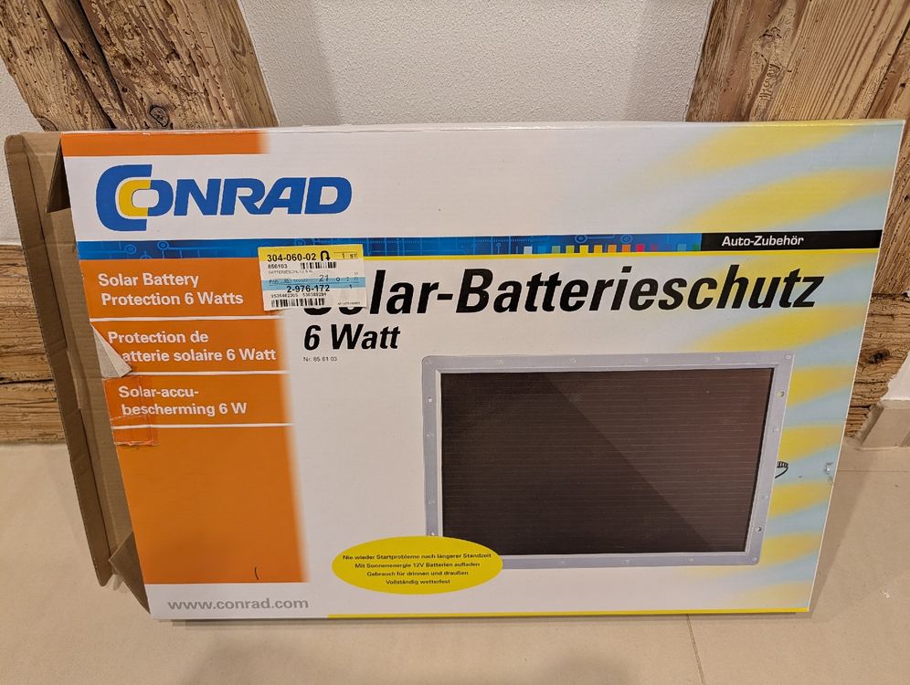 Conrad Solar-Batterie Schutz 12 Volt / 6 Watt (Gebraucht) in Sonterswil ...
