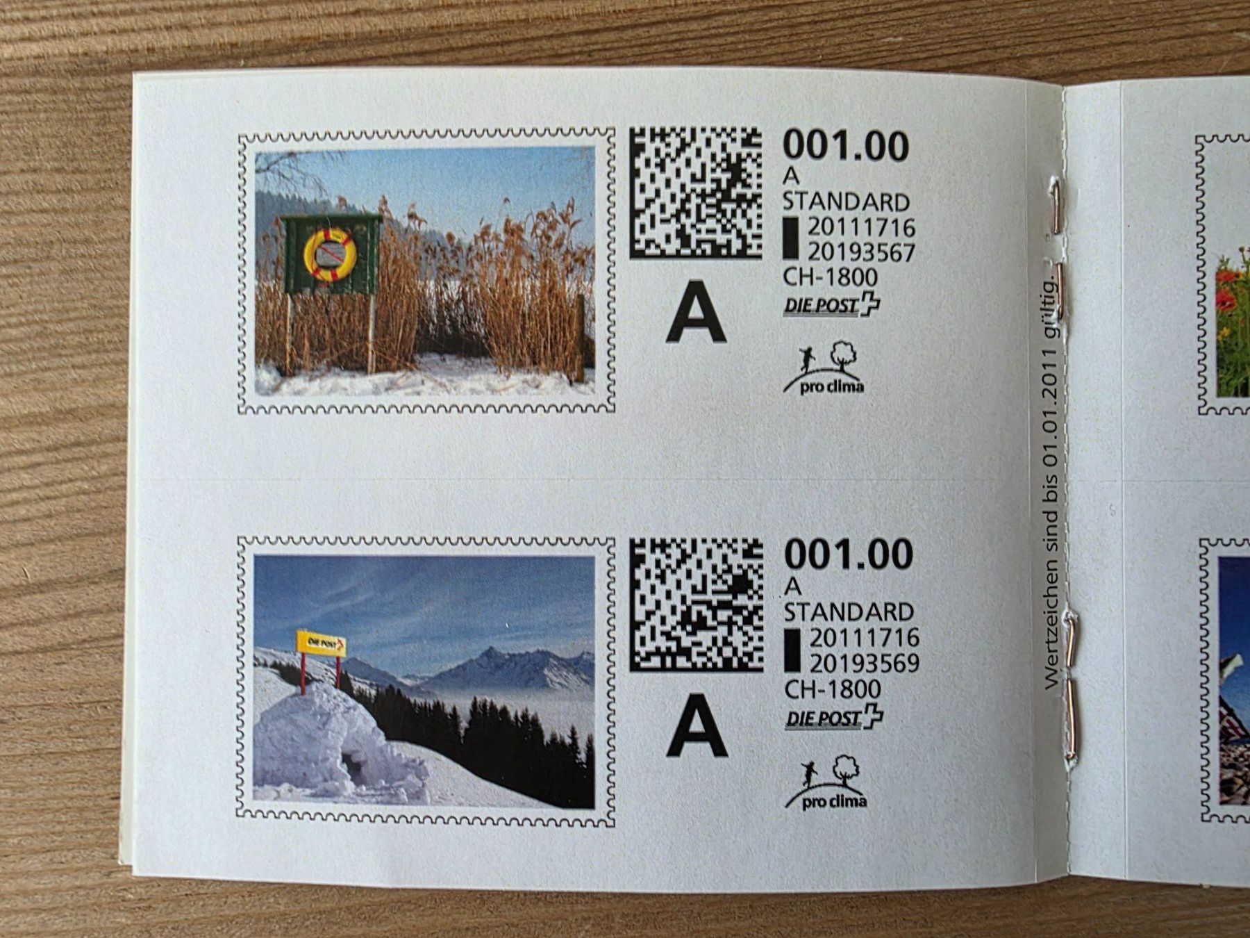 2 ungebrauchte offizielle WebStamp Hefte der Post mit Logo (Neu (gemäss ...
