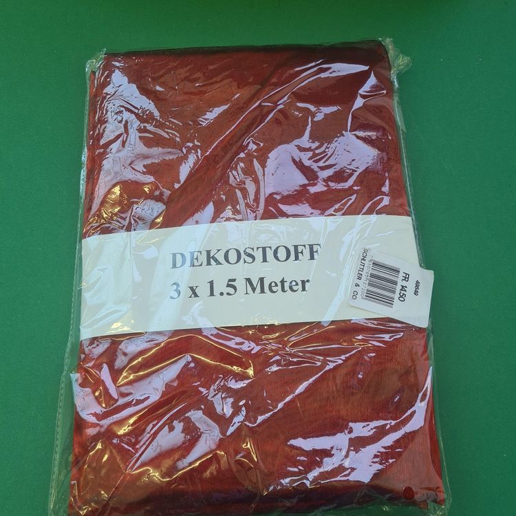 Weihnacht Deko Stoff 3x1.5 Meter in Rot Glanz | Kaufen auf Ricardo