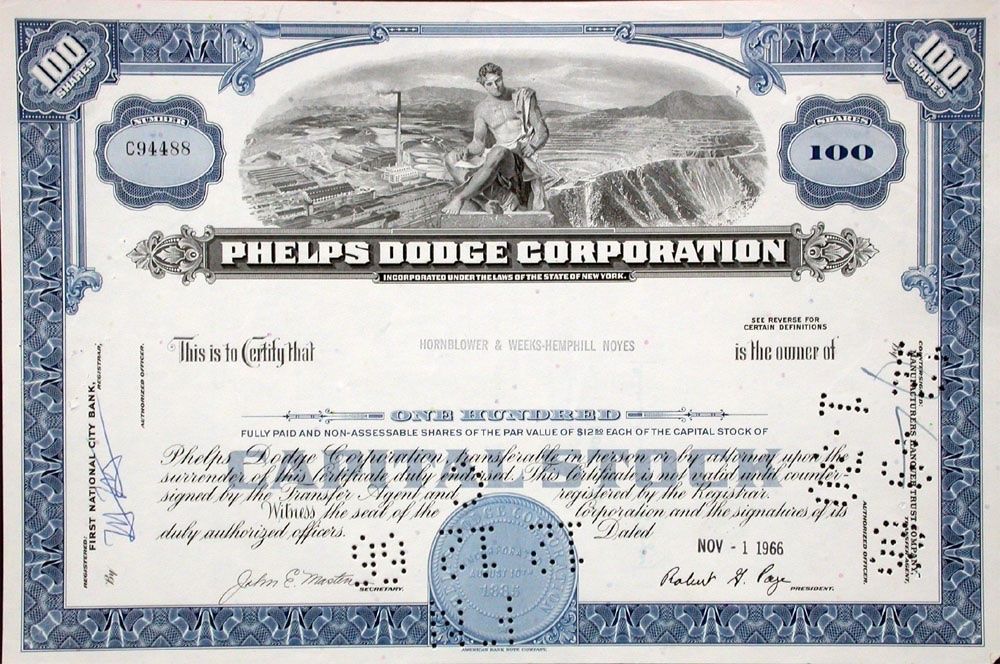 Phelps Dodge Corporation - 1966 (Gebraucht) in Solothurn für CHF 1 ...