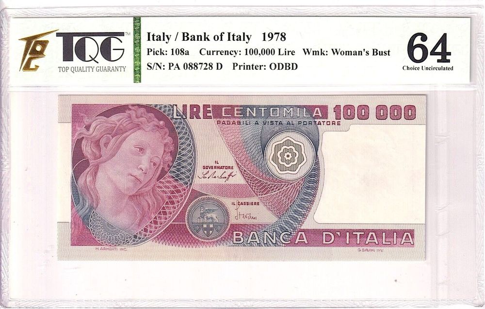 Italien 100000 Lire 1978 (Neu und originalverpackt) in Oberglatt ZH für CHF 185 – mit Lieferung ...