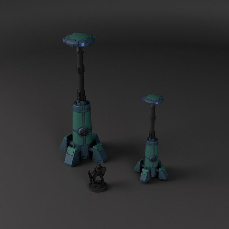 Warhammer 40k Tau 2x little sensor tower wargame terrain (Neu (gemäss ...
