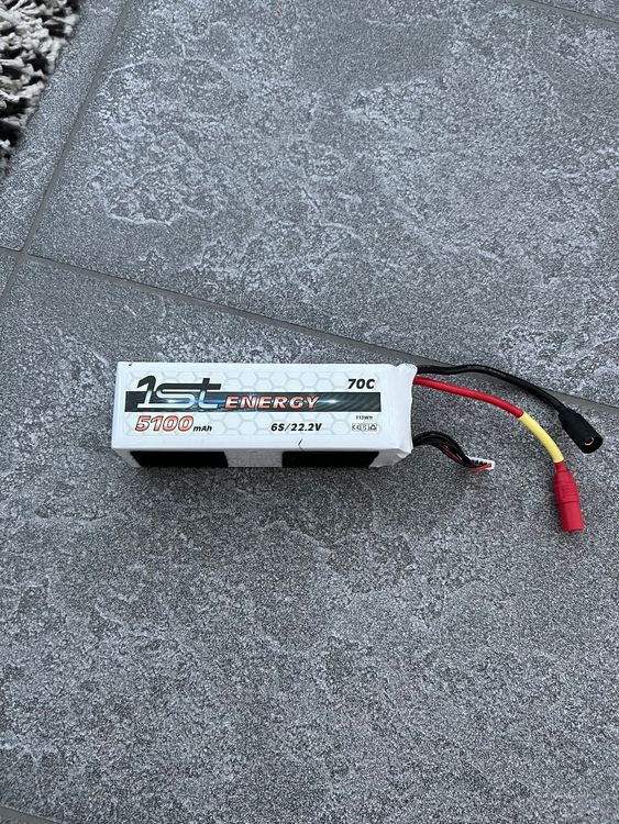 1st Energy LiPo 6S 5100mAh 22.2V 70C | Kaufen auf Ricardo