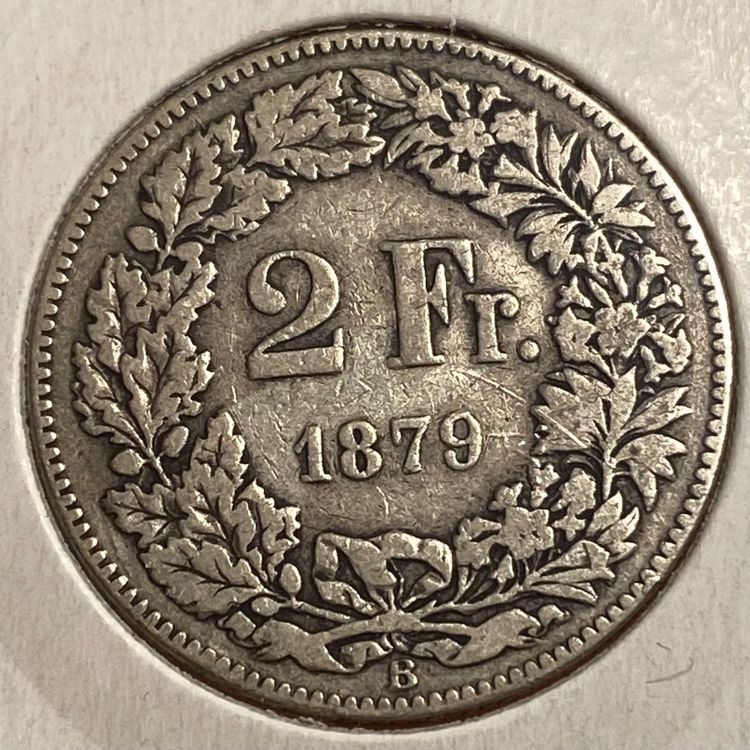 Schweizer Münze 2 Franken 1879 (Gebraucht) in Zäziwil für CHF 20 – mit Lieferung auf Ricardo kaufen