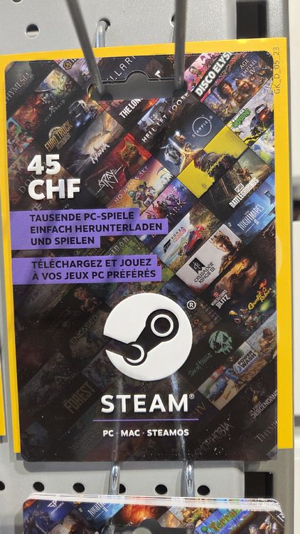 STEAM KARTE Fr.45.00 (Neu und originalverpackt) in Interlaken für CHF 40 – mit Lieferung auf ...
