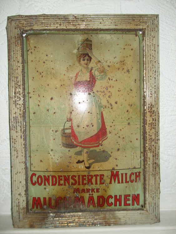 Schild Milchmädchen Anglo-Swiss Condensed Milk Co. / Nestle (Gebraucht ...