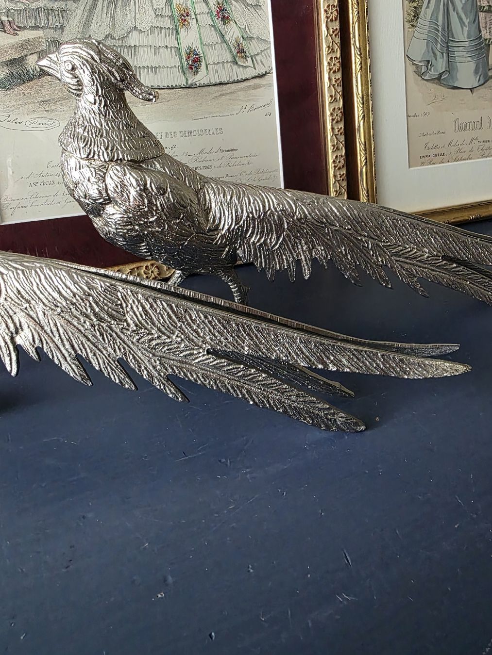 2er Set Zierliche Fasane, Silber-Look, Top Zustand! (Gebraucht) in ...