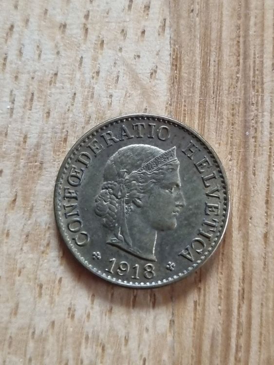 5 Rappen 1918 Messing - Top-Stück | Kaufen auf Ricardo