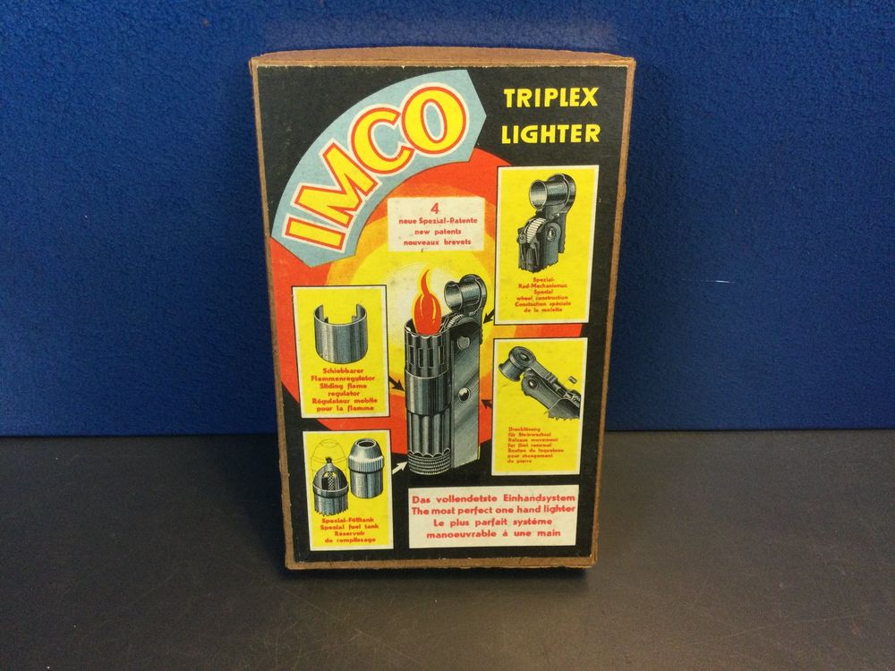 Alte IMCO Triplex Feuerzeug Karton Box für Sammler (Gebraucht) in ...
