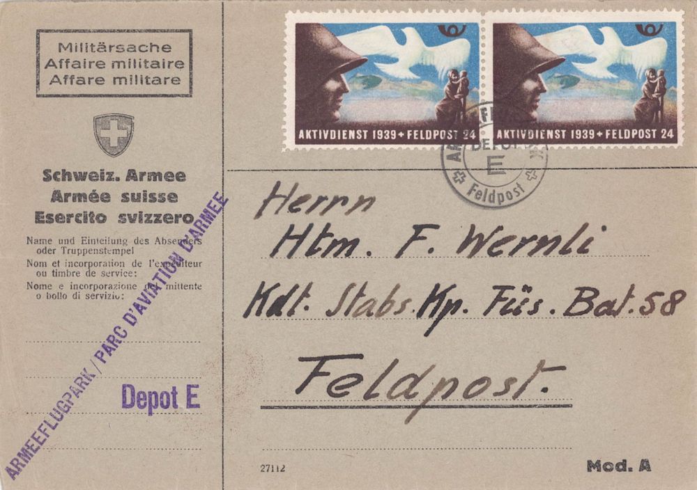 Feldpost mit ...... Verschobene Zähnung | Kaufen auf Ricardo