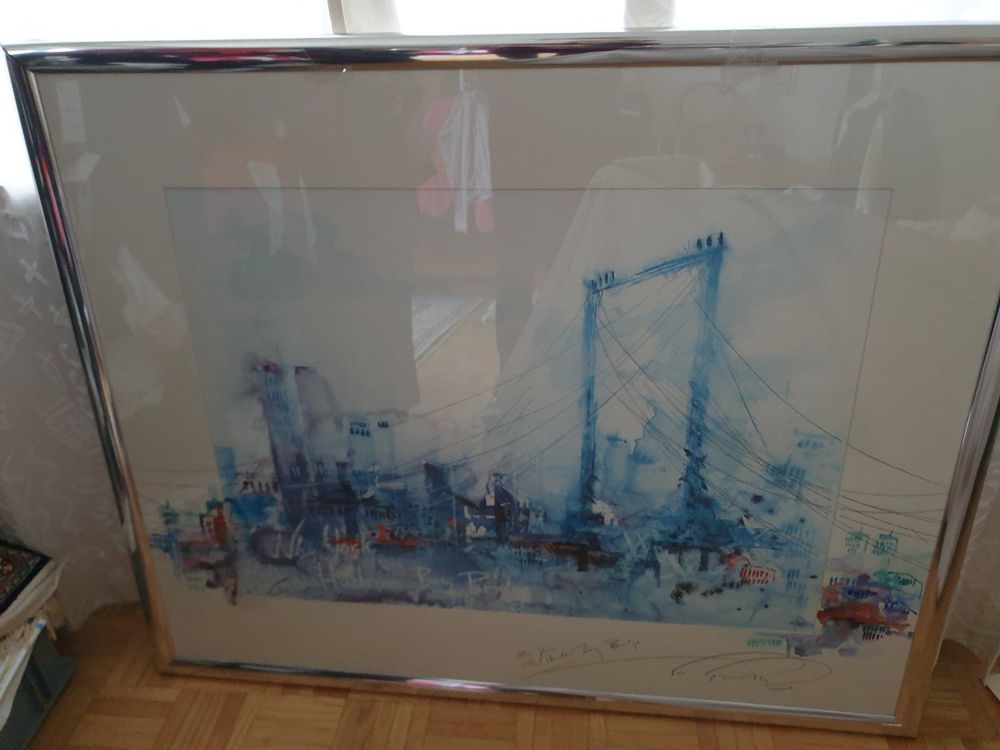 Sven Spiegelberg Bild handcoloriert signiert The Hudson Bay | Kaufen auf Ricardo