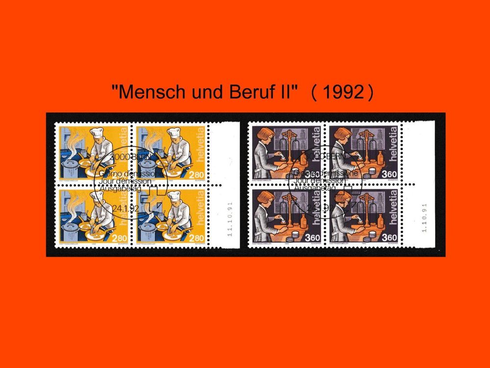 "Viererblock-Serie" Mensch und Beruf II (1992) (Neu (gemäss Beschreibung)) in Dübendorf für CHF ...