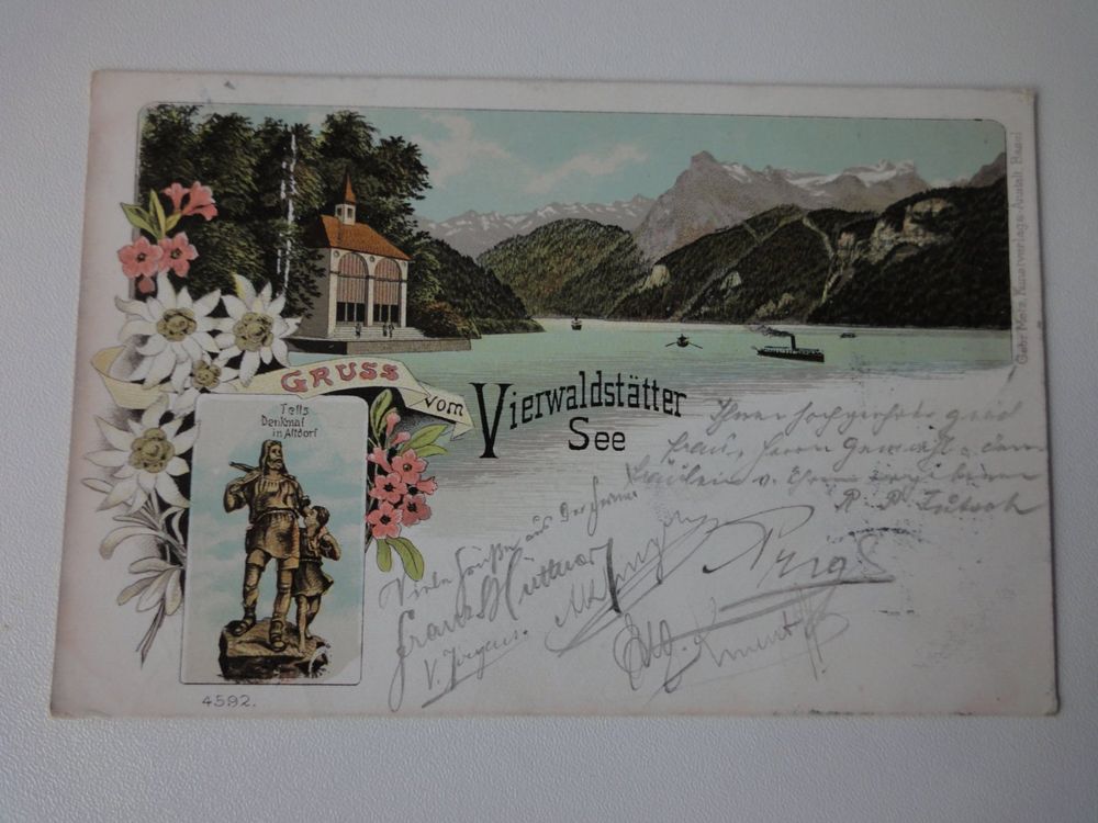 116.) AK "Vierwaldstättersee", 1900 (Gebraucht) in Winterthur für CHF 1 – mit Lieferung auf ...