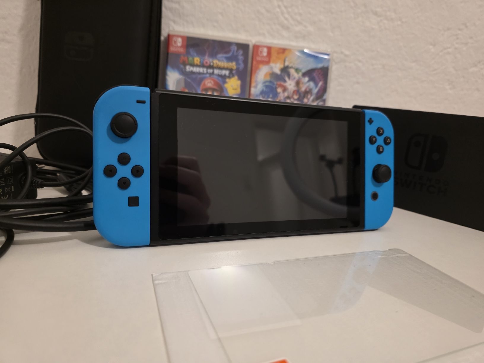 Nintendo Switch Console Blue - incl. 2 Games & Case (Gebraucht) in ...