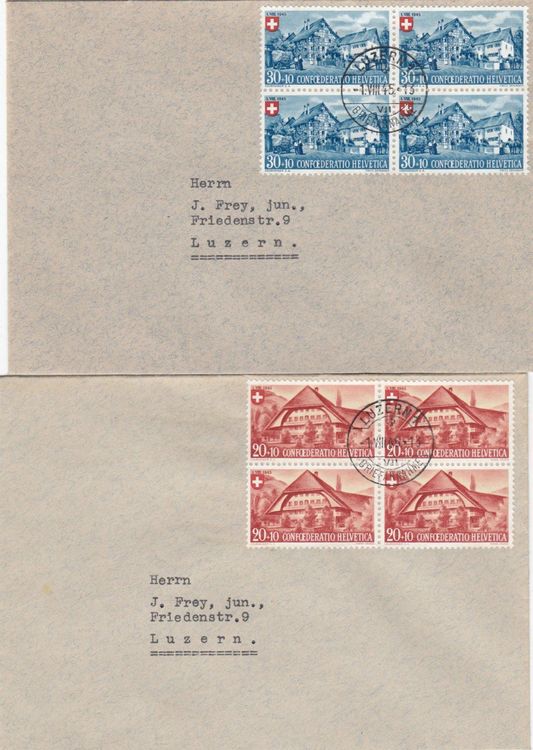 PATRIA 1945 BRIEF SERIE 4ER BLOCK (Gebraucht) in Hergiswil NW für CHF 35 – mit Lieferung auf ...