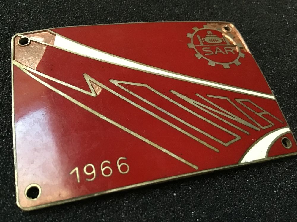 Vintage Emblem,Signet,Plakette "MONZA SAR 1966" Emaille Auto (Gebraucht ...