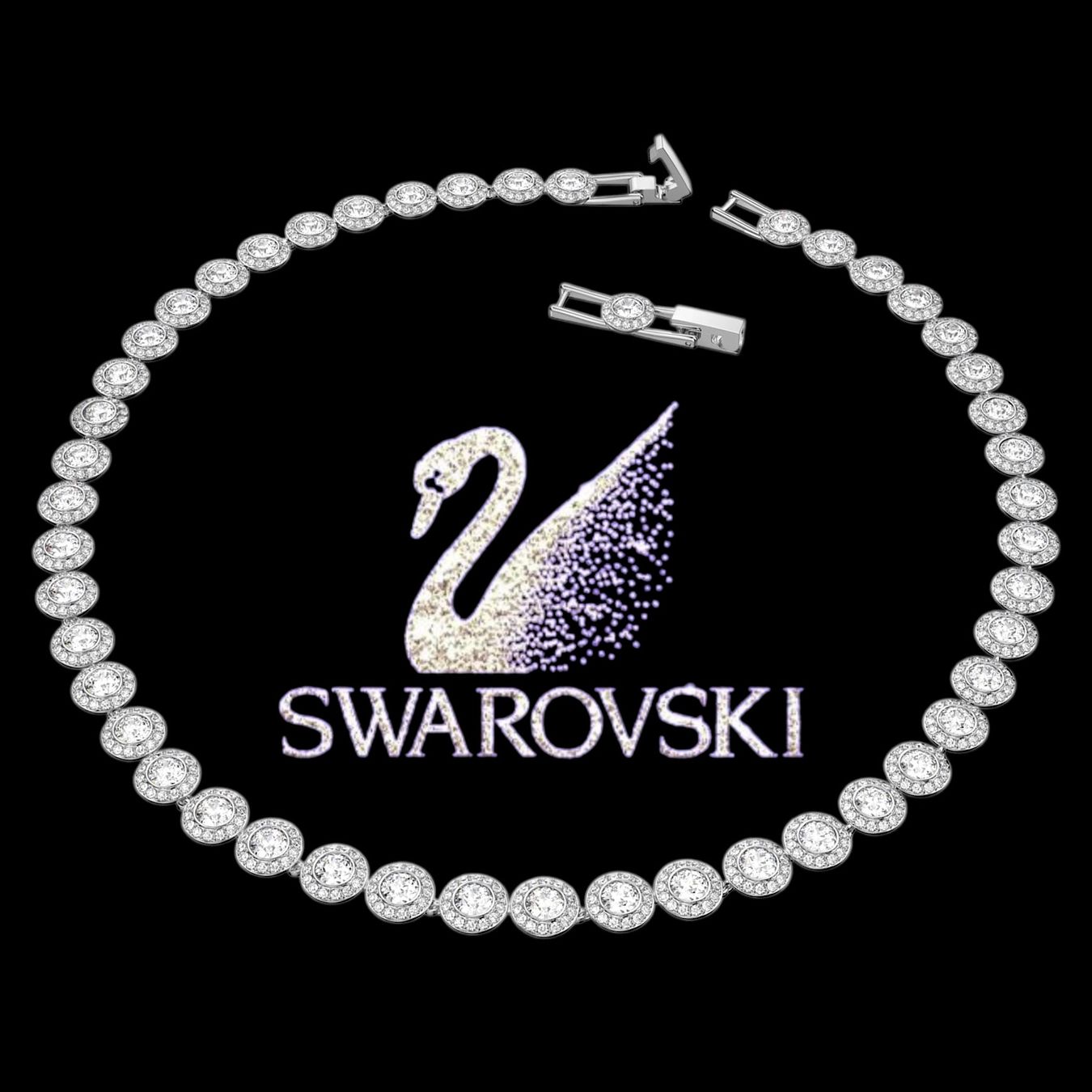 SWAROVSKI HALSKETTE KETTE COLLIER TRAUM UNA ANGELIC SILBER (Neu und ...