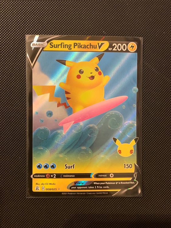 Surfing pikachu v celebration pokemon card (Neuf (Voir description)) à ...