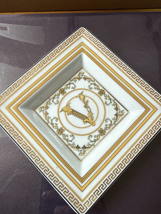 Versace Virtus Gala Square Plate 5.5" Decorative Display (Gebraucht) in ...