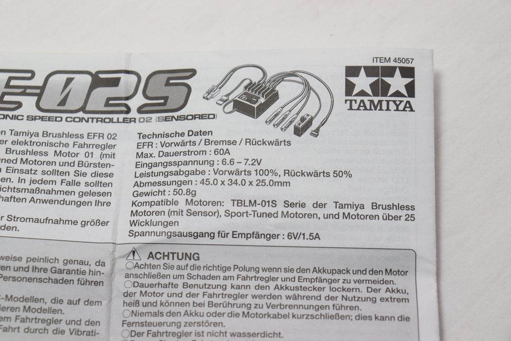 Tamiya TBLE-02S 60A Brushed / Brushless Sensored Regler ESC (Gebraucht ...