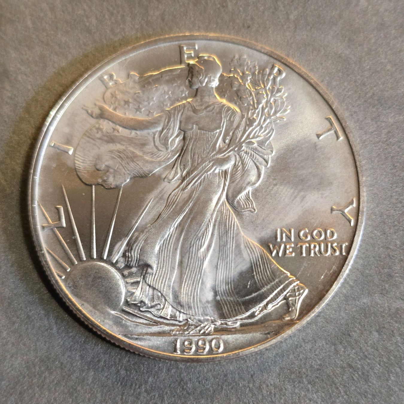 USA 1 dollar, 1990 American Silver Eagle (Gebraucht) in Arisdorf für ...