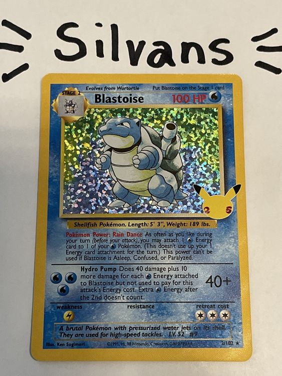 Blastoise Base Set Celebrations Anniversary 25th Englisch (Neu (gemäss ...