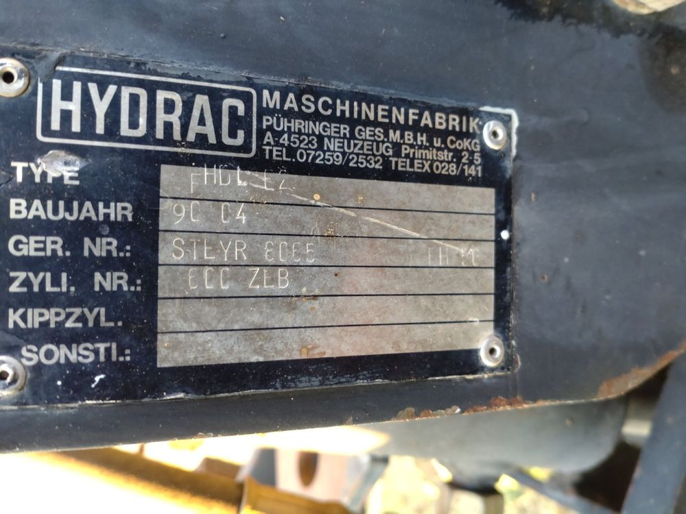 Fronthydraulik Hydrac (Gebraucht) in Hallwil für CHF 800 – nur Abholung ...