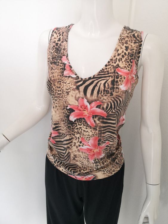 🤩2 STK: TRIUMPH PYJAMA SET TOP & HOSE ANIMAL & BLUMEN DRUCK (Gebraucht ...